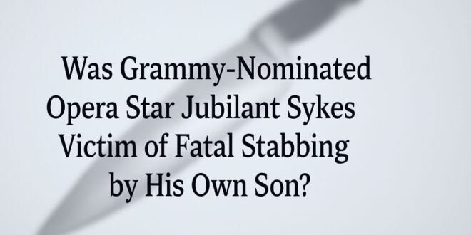 Was Grammy-Nominated Opera Star Jubilant Sykes Victim of Fatal Stabbing ...